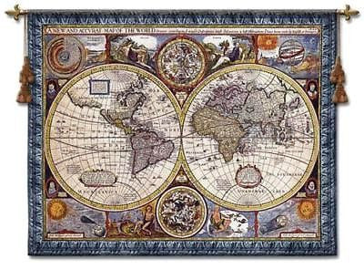 53x67 Map of the World Tapestry Wall Hanging – Tapestry Shoppe