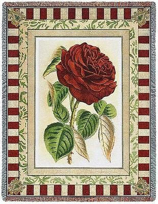 70x54 RED ROSE Throw Blanket – Tapestry Shoppe
