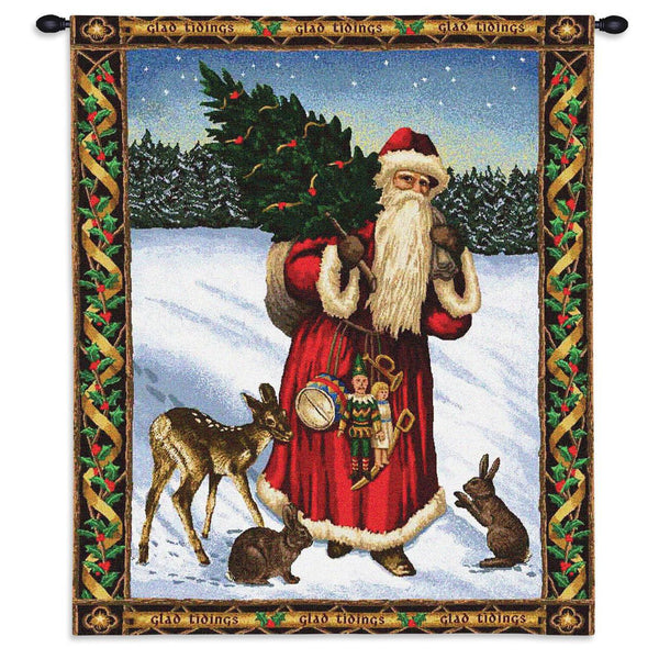 34x26 Santa Claus FATHER CHRISTMAS Wall Hanging – Tapestry Shoppe